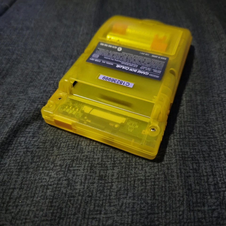 Nintendo Game Boy Color GBC Console IPS Backlit Screen Mod Yellow ...