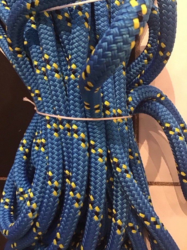 Rope Dyneema size 16mm length 22 metres colour Blue & Yellow New ...