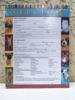Welcome Registration Forms Dog Cat Cartoon Veterinary Veterinarian ...