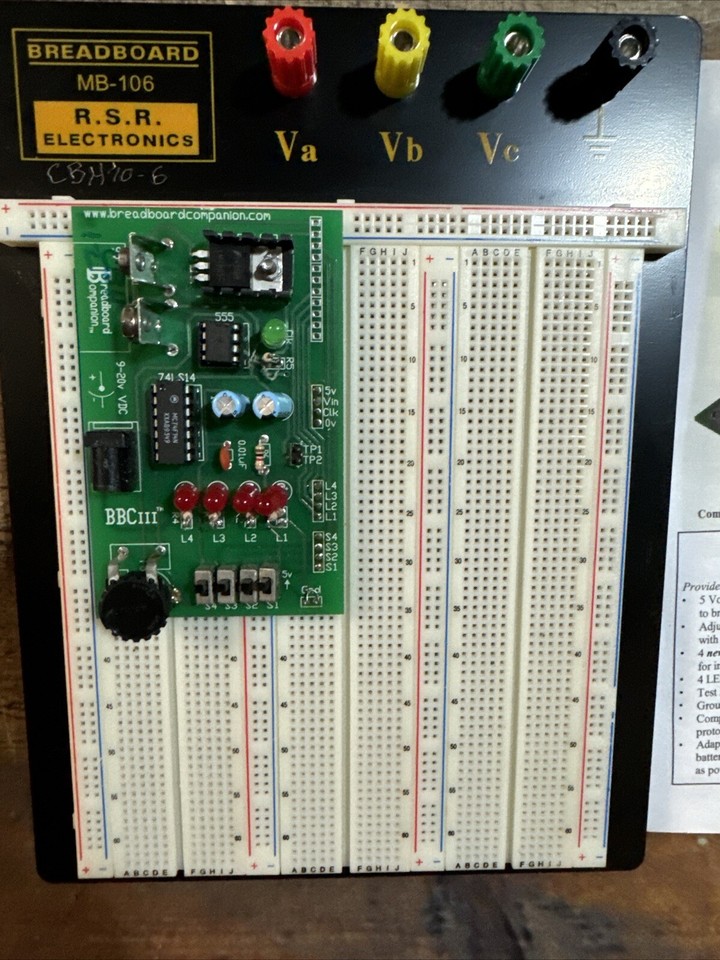 R.S.R. Electronics MB-106 Solderless Breadboard & BBC111 BBCIII Power ...