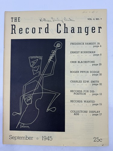 The Record Changer Vol. 4 #7 Sep 1945 Jazz Record Magazine Vintage Rare ...