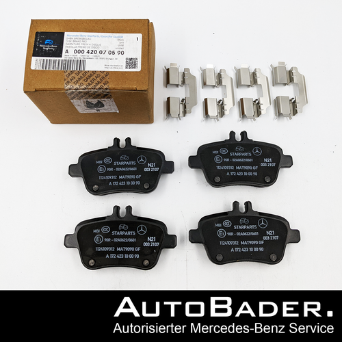 Original Mercedes Bremsbeläge Bremsklötze HINTEN A B CLA GLA SLK SLC ...