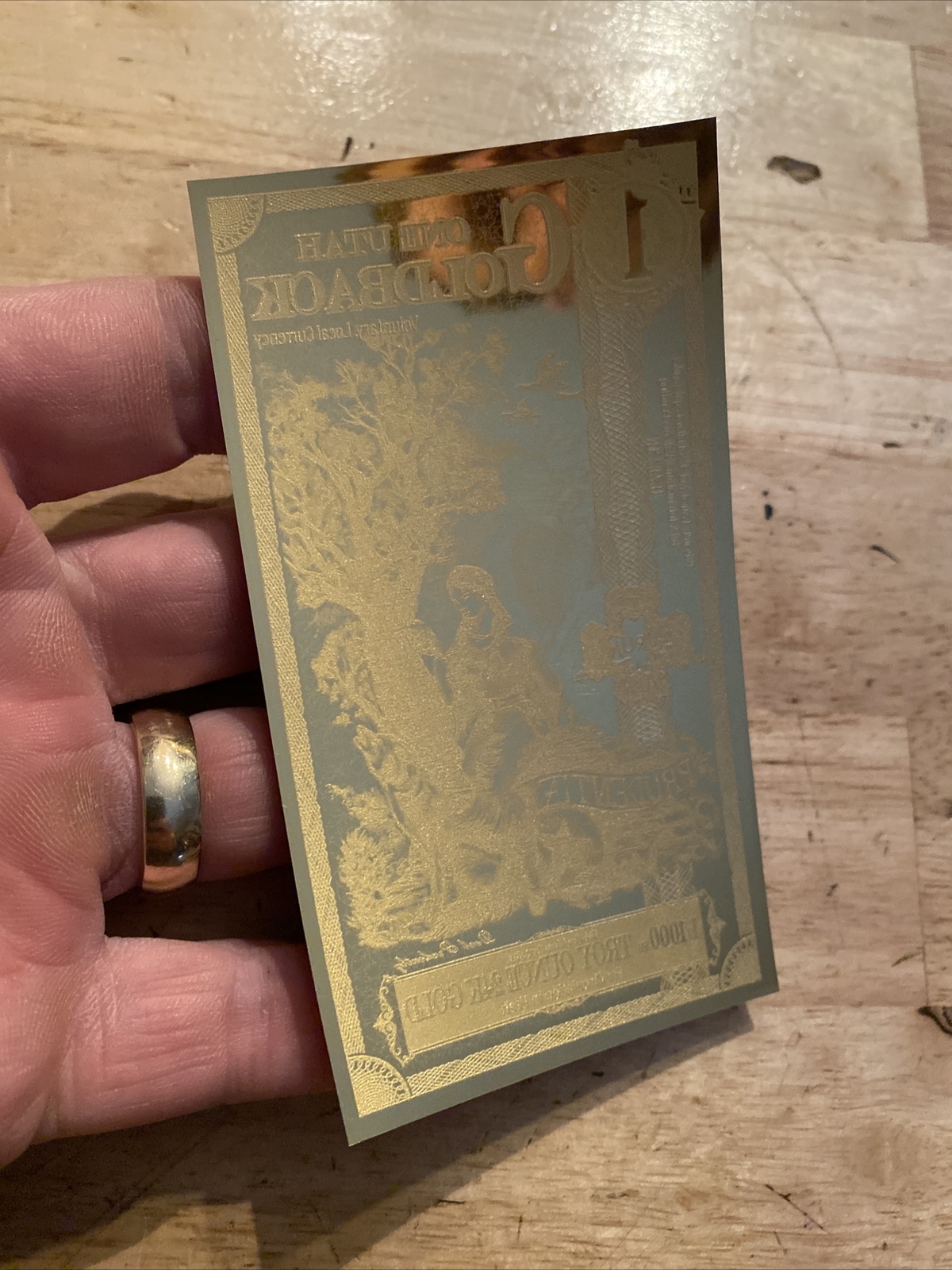 Utah Goldback 1/1000th Gold Troy Ounce 24K Currency Private Issue .999 ...