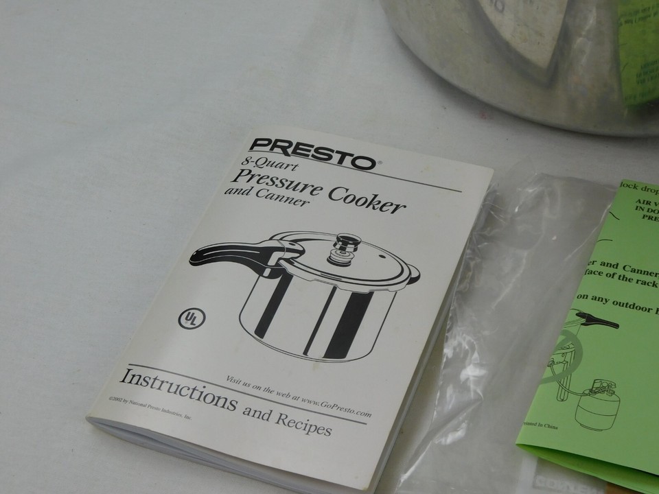 Presto Pressure Cooker 6 Qt Stainless Steel #409A w/Trivet & Regulator ...
