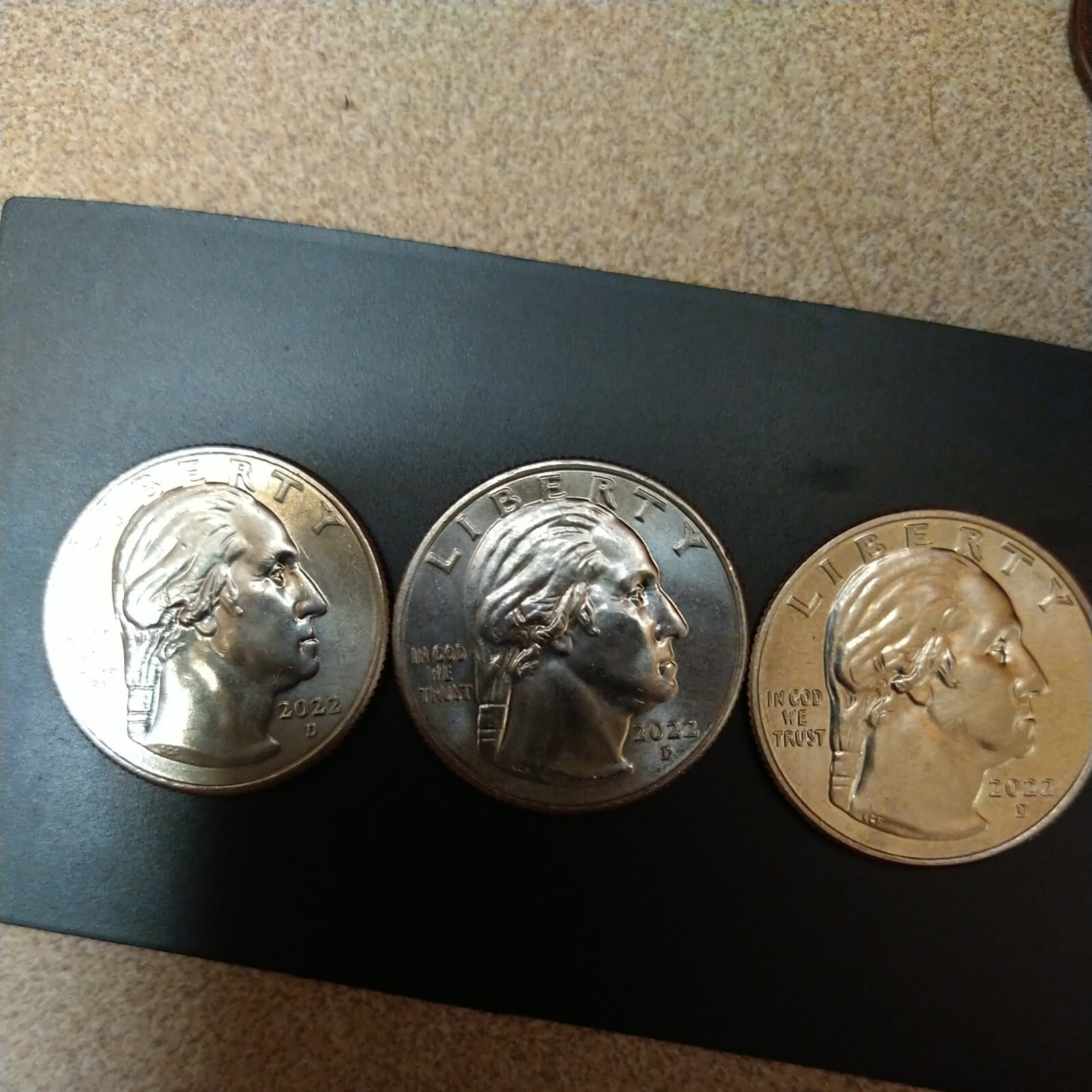 3 IN COD WE TRUST Drooling Washington Quarters | eBay