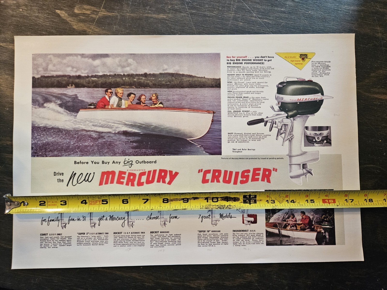 Vintage Mercury Outboard Brochure Poster 12" X 18" | eBay