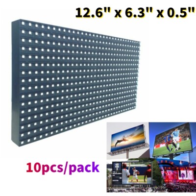 10pcs Outdoor LED Display P10 Medium 32x16 RGB LED Matrix Panel Fast ...