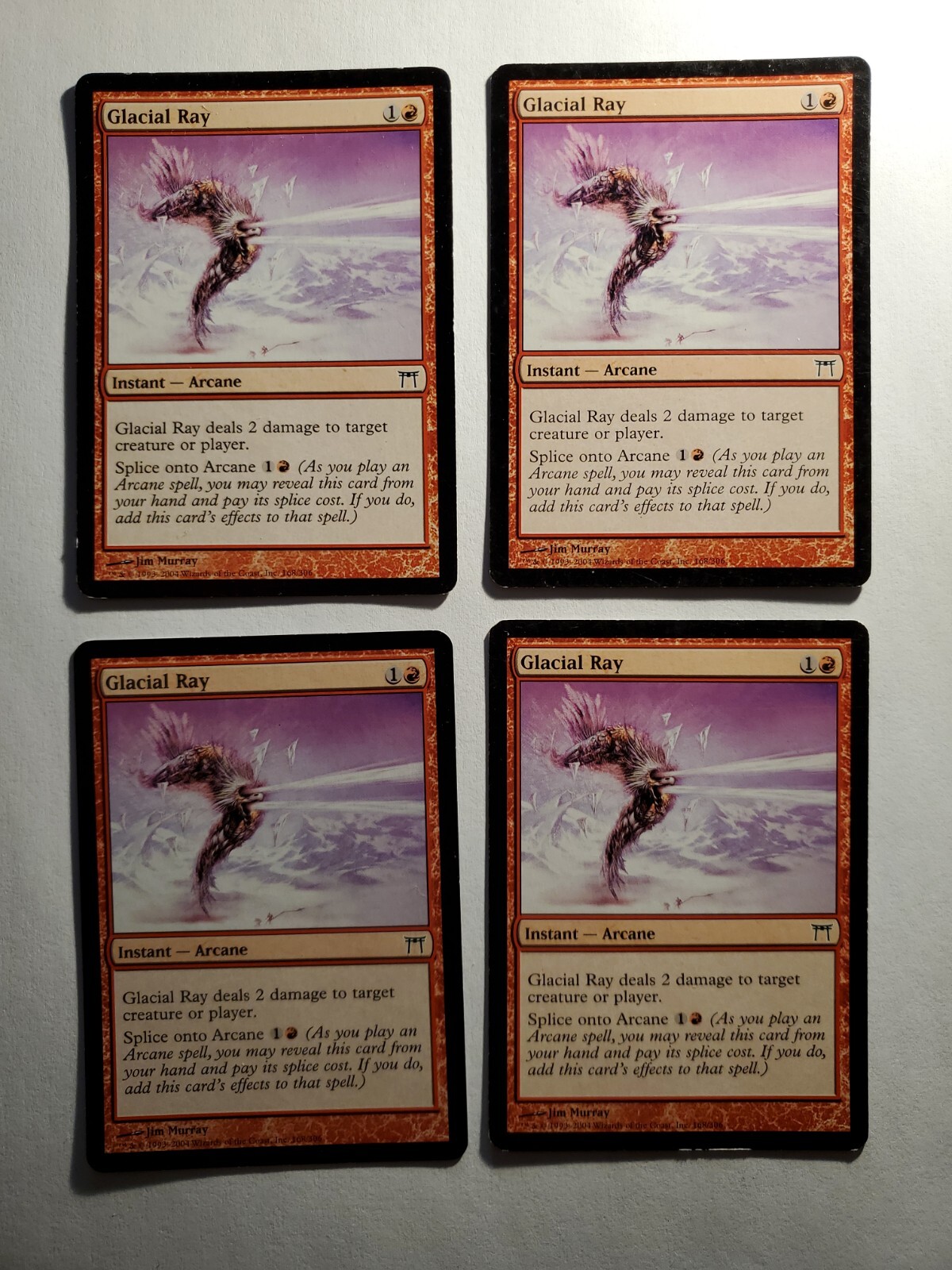 MtG Glacial Ray LP x4 - Champions of Kamigawa | eBay