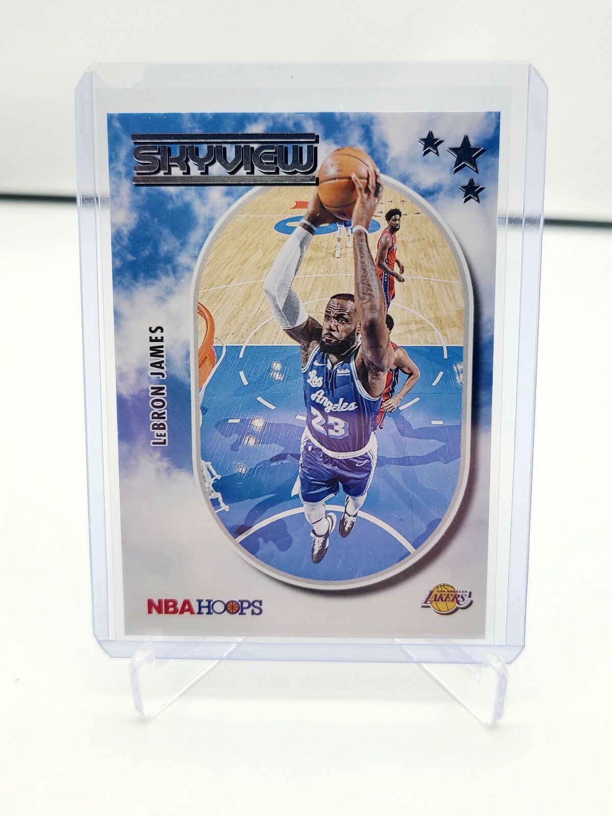 LeBron James #3 SKYVIEW 2021-22 Panini NBA Hoops Basketball Card Lakers ...