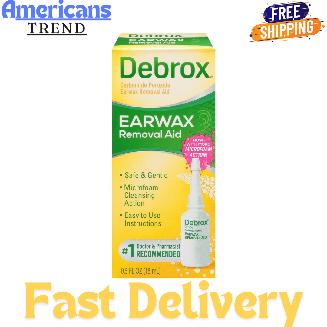 Debrox Ear Wax Removal Drops, Gentle Microfoam Ear Wax Remover, 0.5 Fl ...