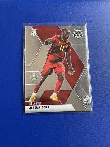 2021 Mosaic UEFA Euro Jeremy Doku Rookie Card RC #11 Belgium | eBay