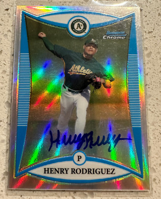 Henry Rodriguez Autograph Rare Oakland Athletics Refractor /500 | eBay