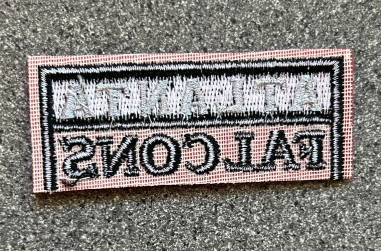 ATLANTA FALCONS NFL FOOTBALL VINTAGE 3" BLOCK TEXT LOGO TEAM PATCH | eBay