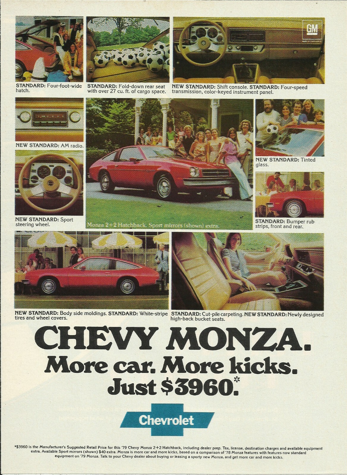 1979 Chevy Monza Red Hatchback Chevrolet vintage print ad 70's Car ...