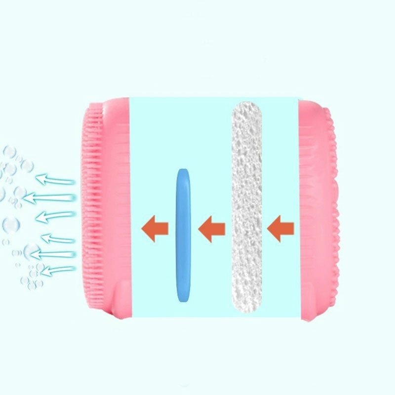 Silicone Shower Brush Body Wash Bath Exfoliating Skin Scrubber Cleaning ...