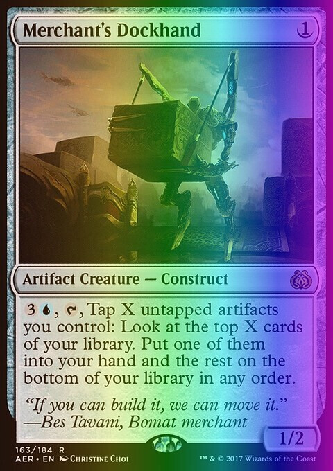 MTG Magic the Gathering Merchant's Dockhand (163/201) Aether Revolt LP ...