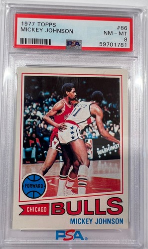 1977 Topps #86 Mickey Johnson Chicago Bulls PSA 8 NM-MT | eBay