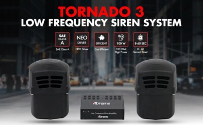 Abrams MFG Tornado Rumbler Low Frequency Subwoofer Siren Add-On Howler ...