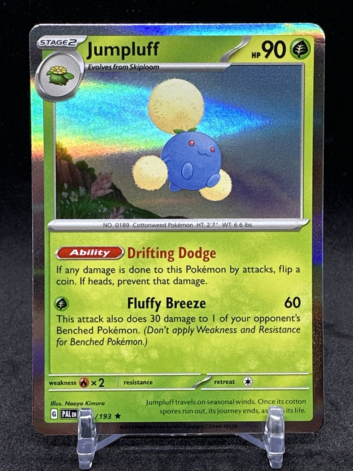 JUMPLUFF 003/193 Holo Rare Scarlet Paldea Evolved Pokemon TCG Card NM ...