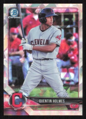 2018 Bowman Chrome QUENTIN HOLMES Atomic Refractor card CLEVELAND ...
