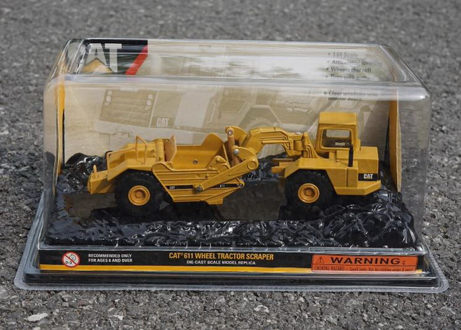 NORSCOT 1/64 Scale Cat Wheel Tractor 611 Scraper Diecast Car Model Toy ...