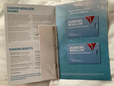 2025 Delta Diamond Medallion Frequent Flyer Luggage Tags x2 SkyTeam ...