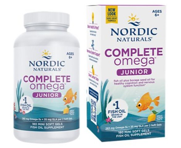 Complete Omega Junior - 283 MG Omega-3s + 35 MG GLA - Lemon (180 Mini ...