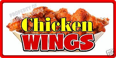 Chicken Wings Decal 12" Concession Food Truck Restaurant Vinyl Menu ...