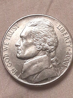 2000-P JEFFERSON NICKEL Brilliant RARE FULL STEPS P over P RPM DDO ...