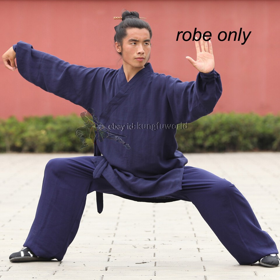 Shaolin Monk Wudang Taoist Robe Tai Chi Uniform Martial arts Wing Chun ...