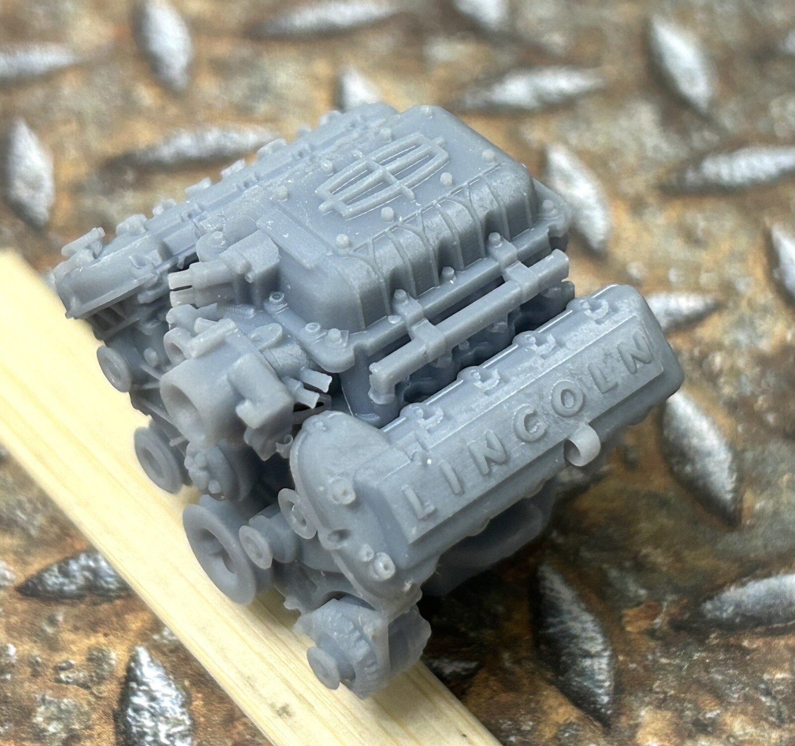 Resin Custom Lincoln Supercharged engine for scale model cars, 1/24 1/ ...