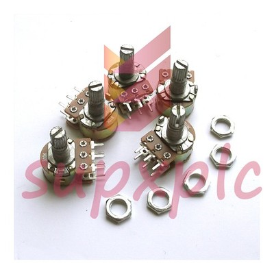 3pcs B10K Dual Potentiometer Pots 15mm Split Shaft 6pin | eBay