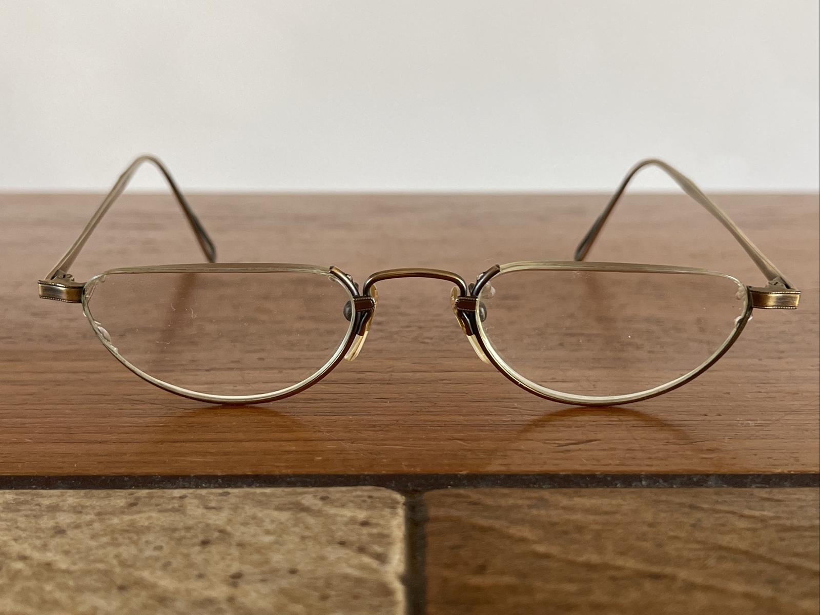 Vintage Matsuda 2880 Eyeglasses Half Moon Rimlon Temp… - Gem