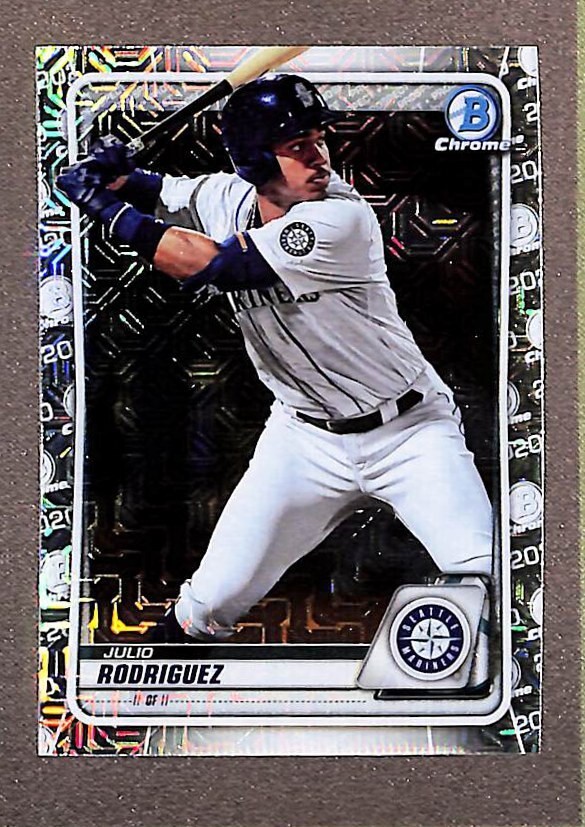 2020 Bowman Chrome #BCP-19 Julio Rodriguez Rookie RC Mojo Refractor ...