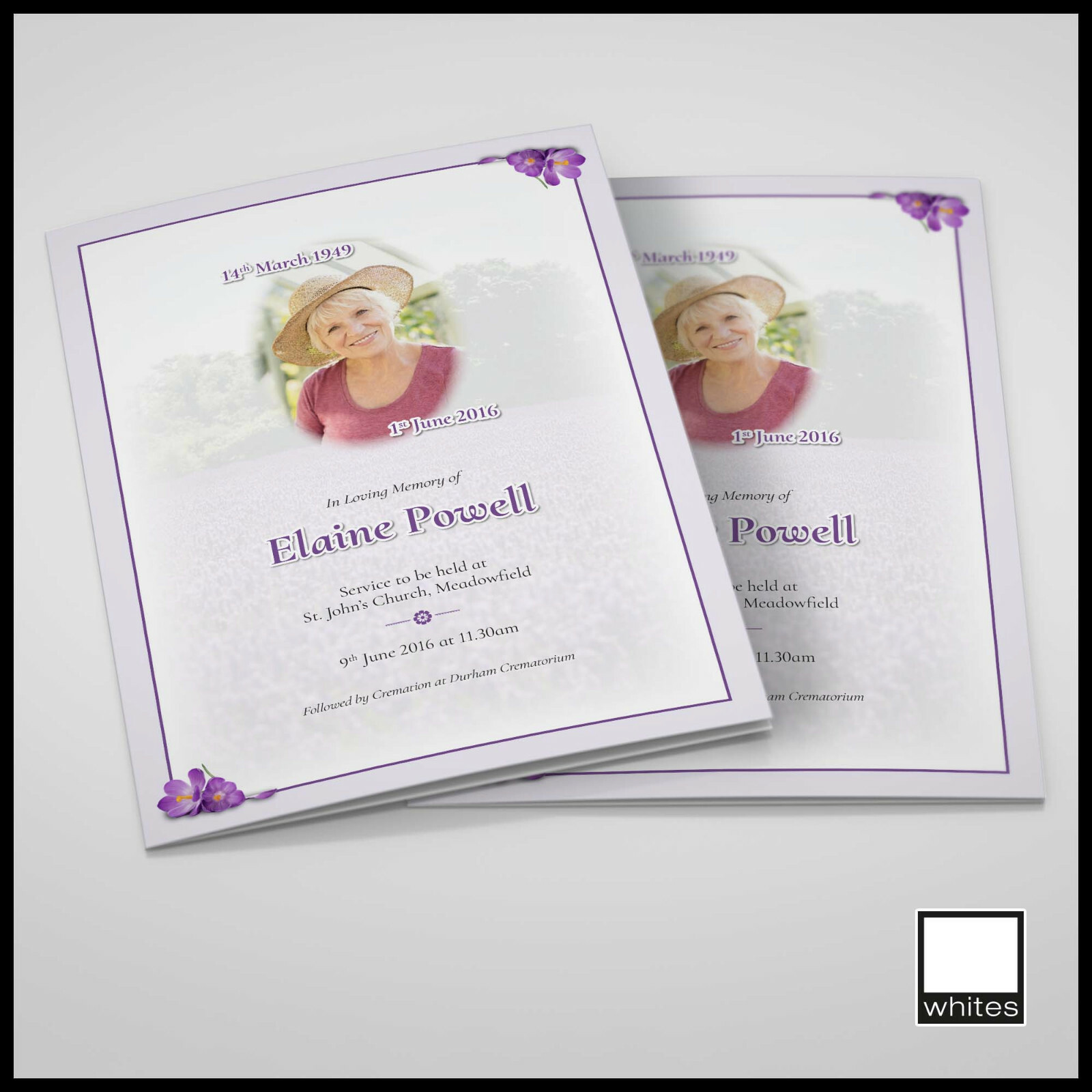 Personalised Funeral Order of Service Memorial Booklet Hymn Service ...