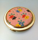 Vintage Powder Compact Mirror Mid-Century Enameled Vanity Makeup Rachel ...