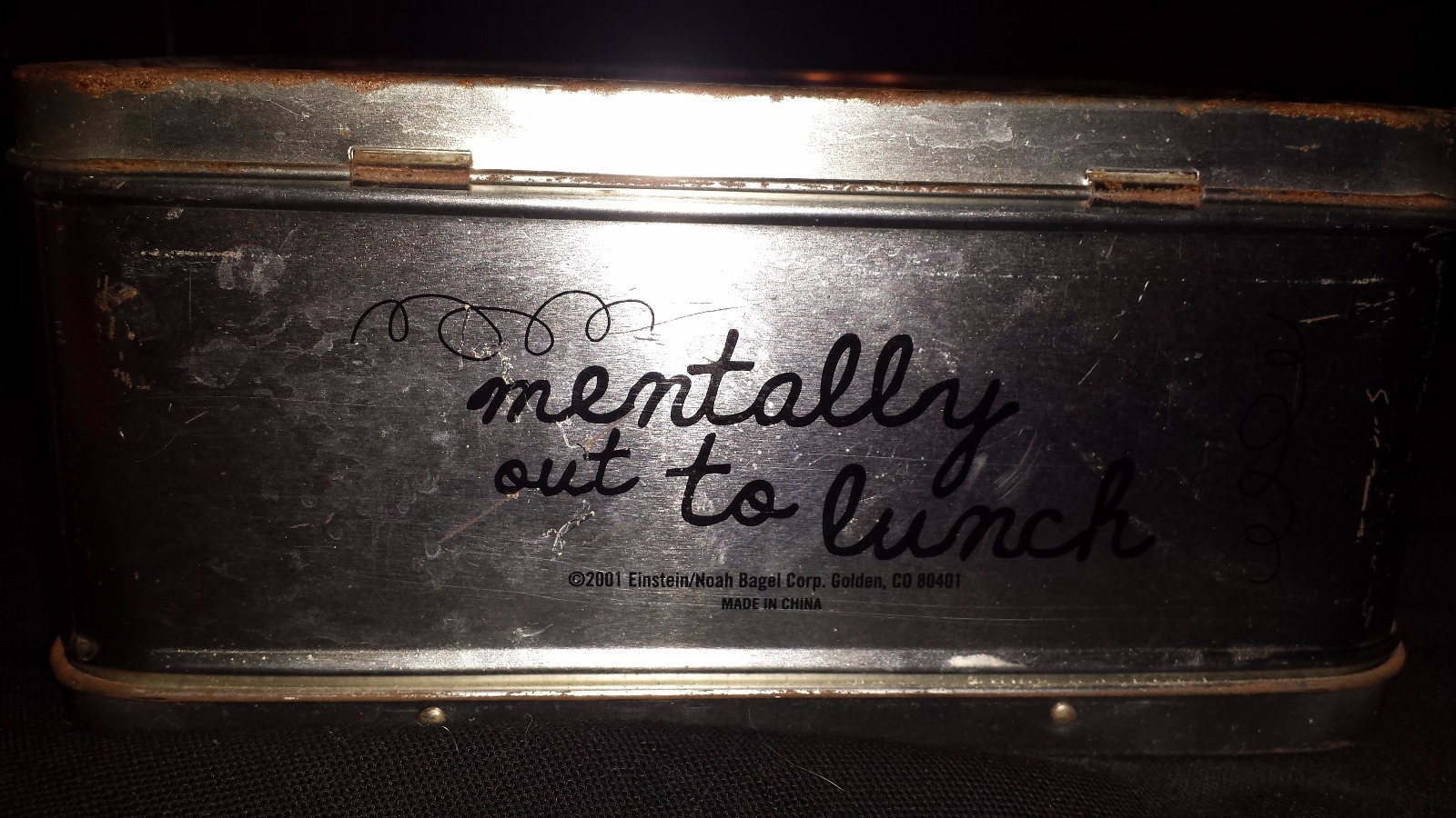 "EINSTEIN BROS. BAGELS" TIN LUNCH BOX 2001 “SKIP ROPE NOT LUNCH” | eBay