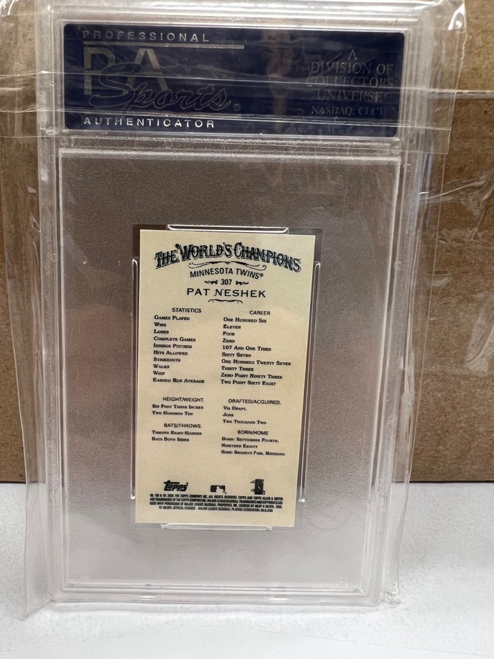 2008 Topps Allen & Ginter Mini Pat Neshek #307 Twins PSA 10 Pop 1 | eBay