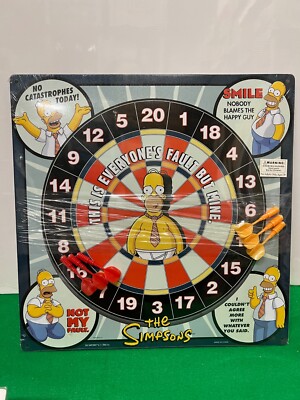 2006 THE SIMPSONS HOMER SIMPSON MAGNETIC DART BOARD 15” Great shape as ...