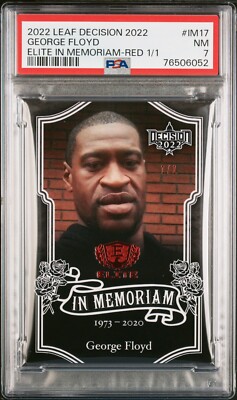 George Floyd 2022 Leaf Decision In Memoriam Premium #IM17 RED FOIL 1/1 ...