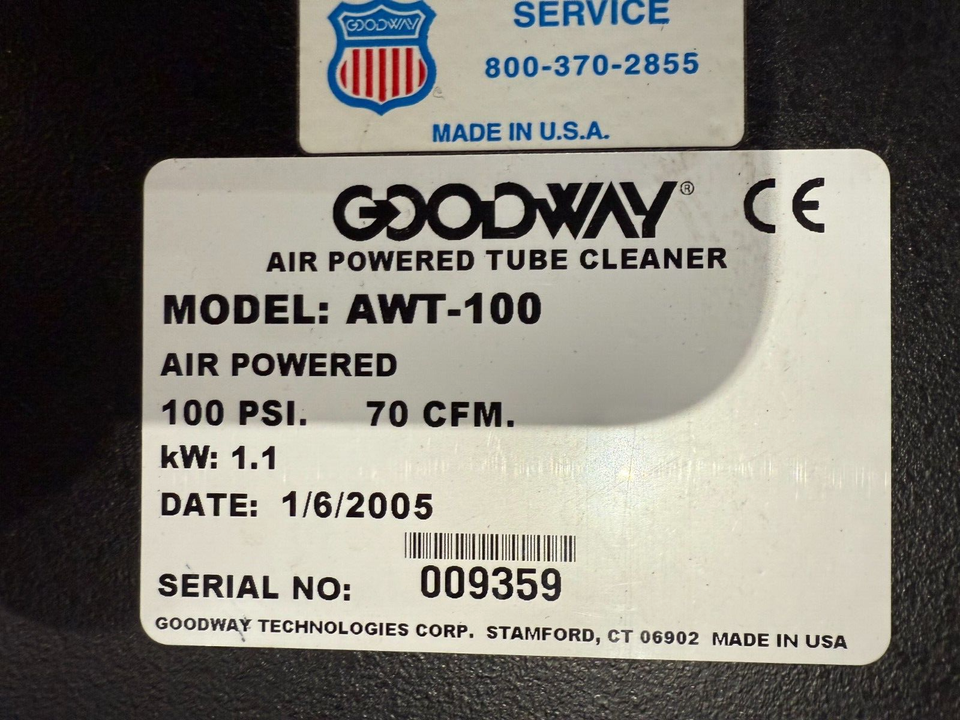 GoodWay AWT-100 Air Powered Tube Cleaner - Used - AM24044 | eBay