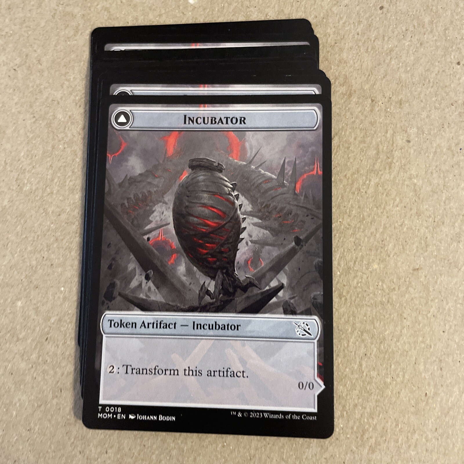 10 pcs INCUBATOR TOKEN (18) March Of The Machine MOM Magic MTG MINT ...