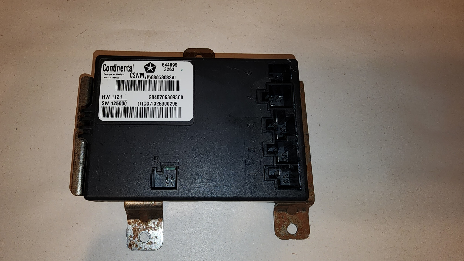 GSN830 HEATED SEAT CONTROL MODULE 2014 CHRYSLER 300 5.7 68058083AI (14 ...