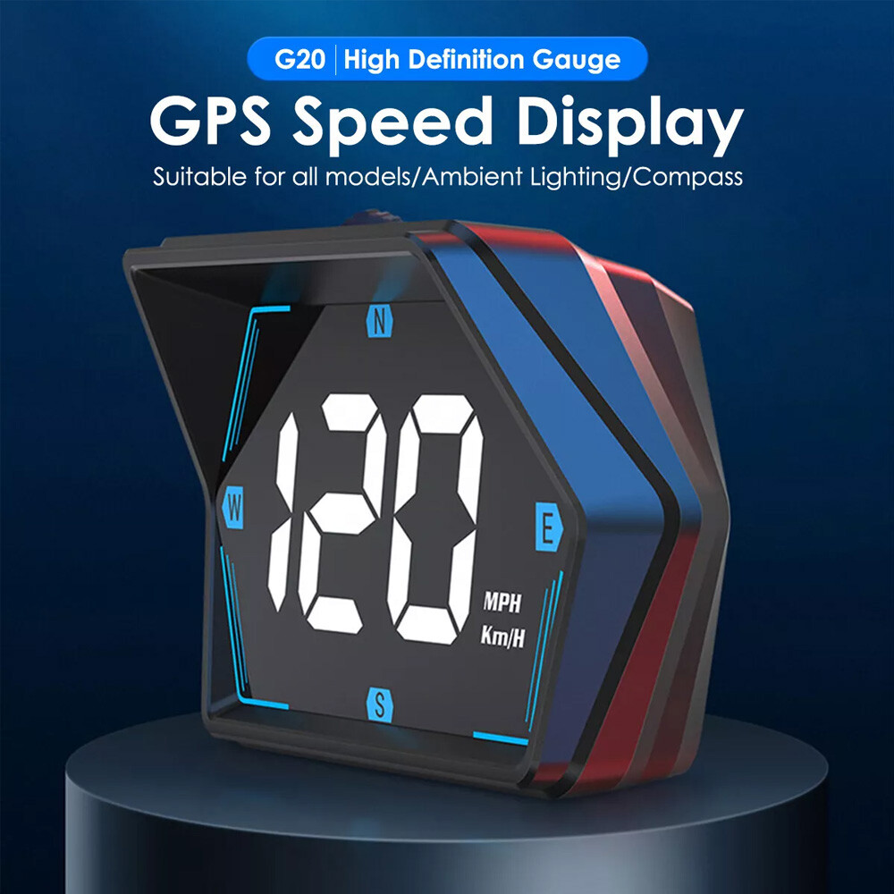 Universal Car Digital GPS Speedo Speed MPH KMH HUD Head Up Display ...