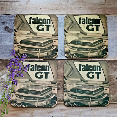 Ford Falcon GT Engine Set Of 4 Neoprene Coasters Man Cave Bar Birthday ...