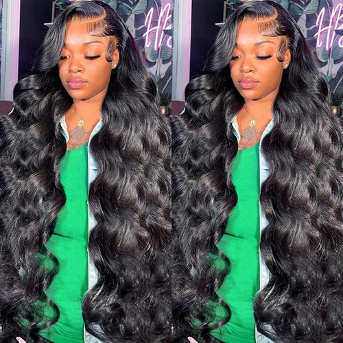 28 Inch 13x6 Lace Front Body Wave Wigs Human Hair Brazilian Pre Plucked ...