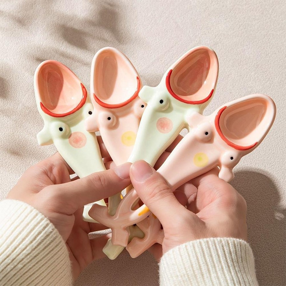 Ceramic Ugly Frog Spoon Cute Stirring Spoon Tea Spoon Coffee Spoon ...