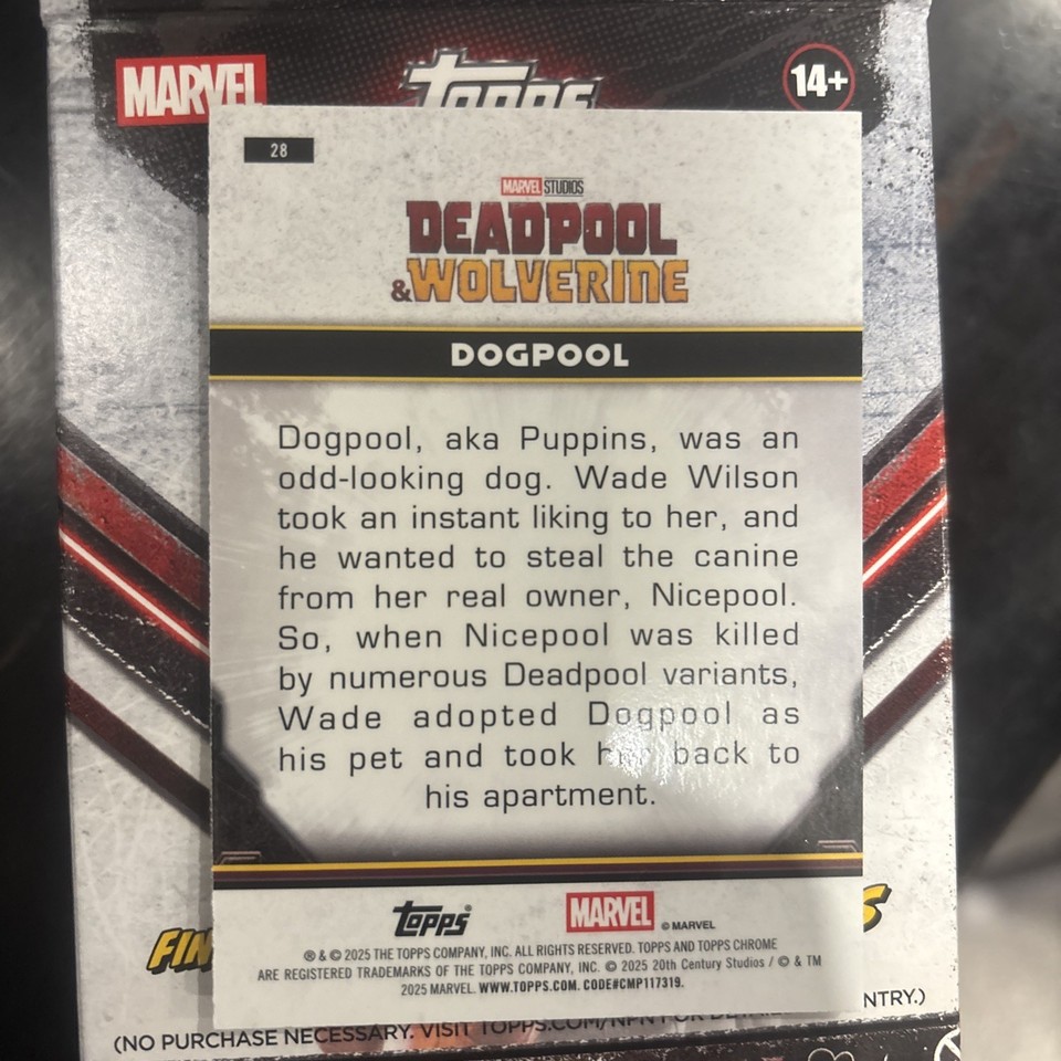 2025 Topps Chrome Marvel Deadpool Dogpool #28 Purple Wave Refractor ...