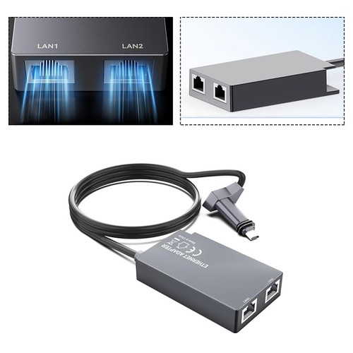 Easy Installation Ethernet Adapter Dual Port Adapter For Mesh WiFi ...