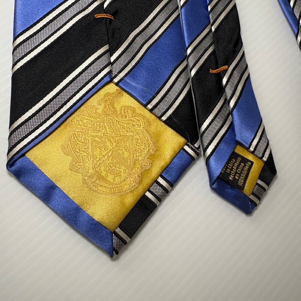 Donald Trump Signature Collection Mens Silk Tie Necktie Blue Stripes ...